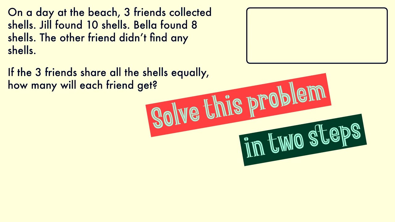 How to Solve a Division Word Problem : Fair Share, Two Steps - YouTube