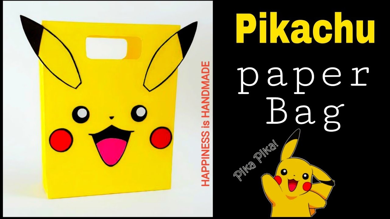 Pikachu Paper Bag | Paper Bag Series (3) | Tutorial Step by Step | How ...