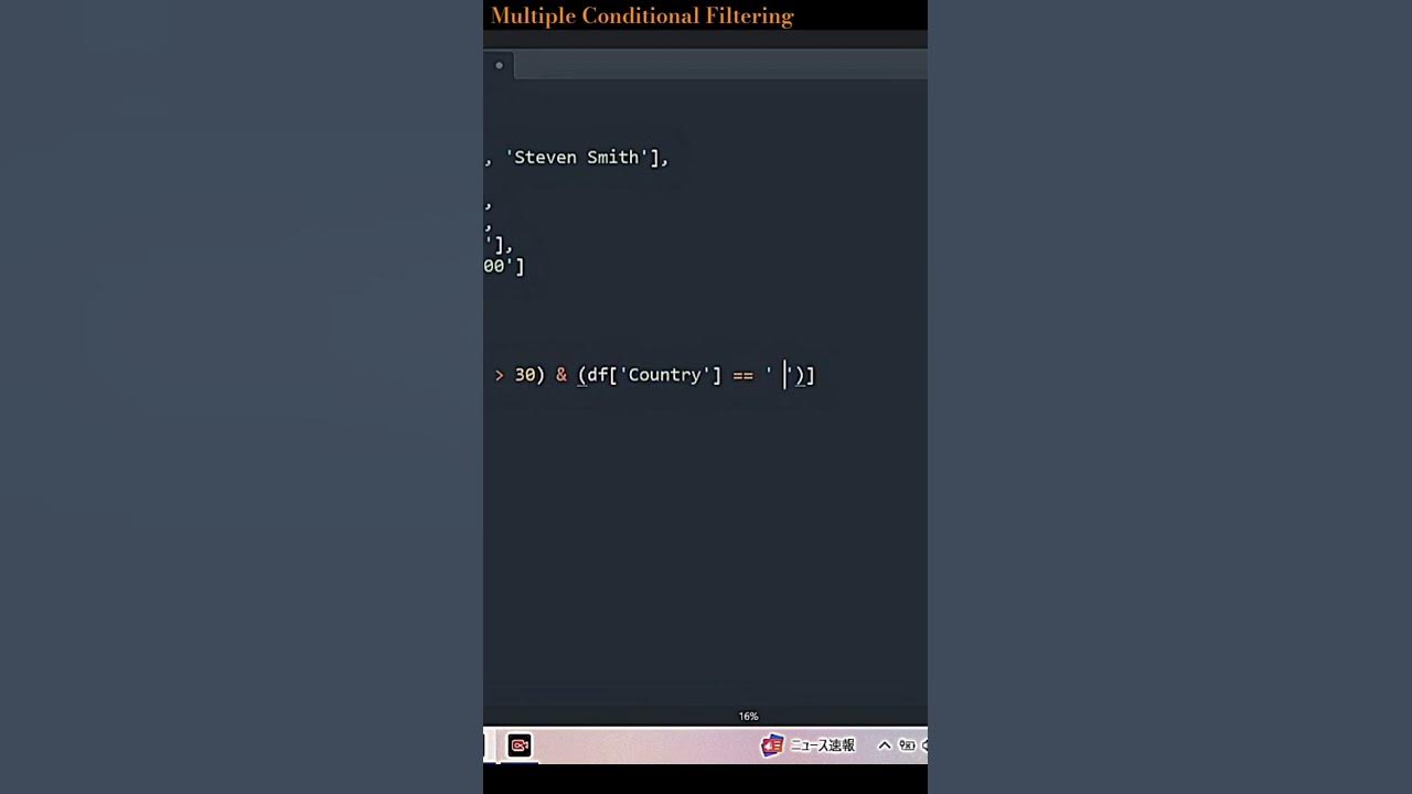 Multiple Conditional Filtering In Pandas Python Coding Youtube