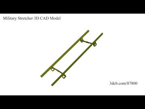Military Stretcher CAD 3D Model - YouTube