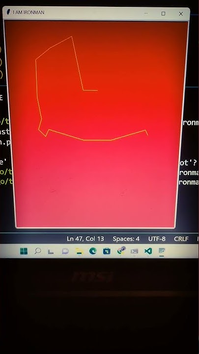 I am IRONMAN. Logo using Turtle and Python Programming. #shorts #python ...