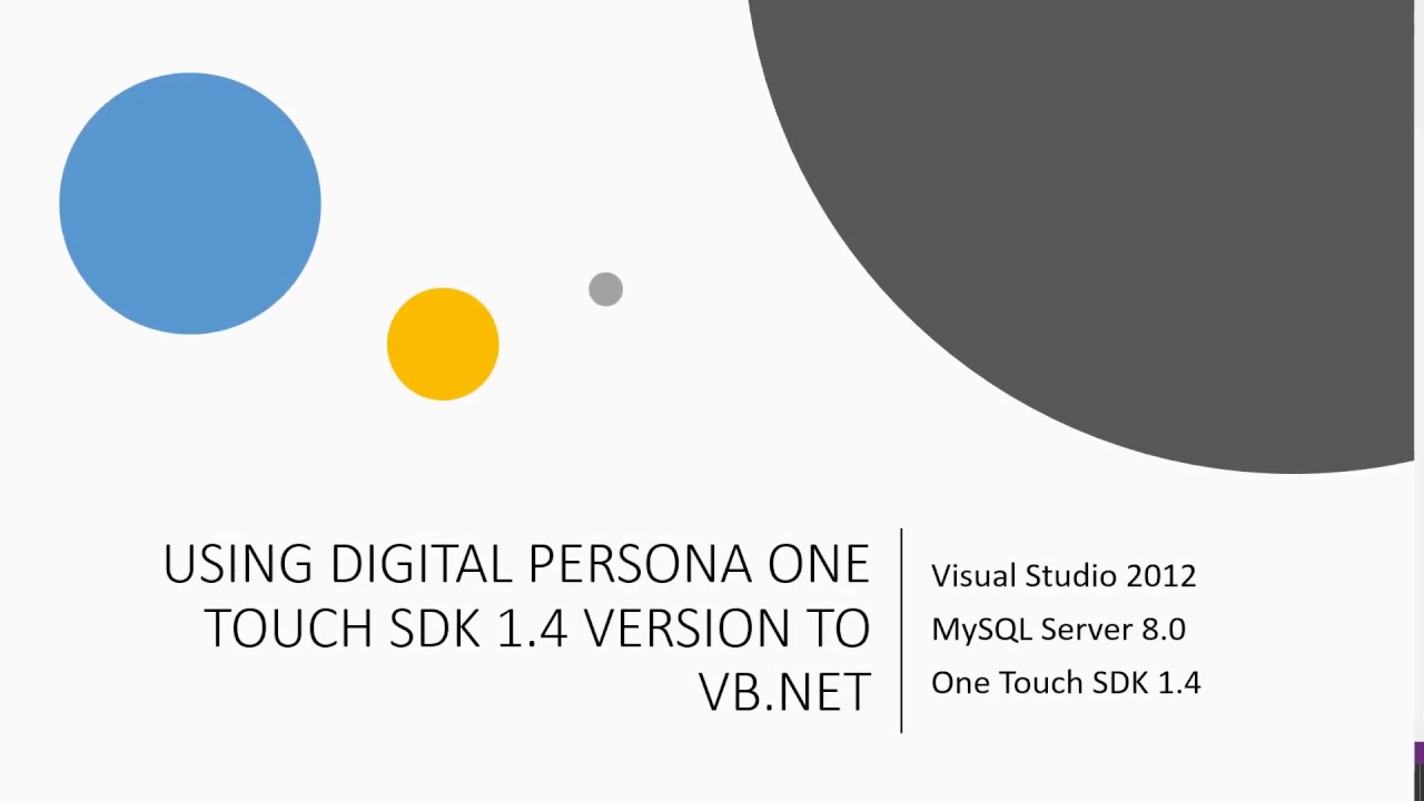 Using Digital Persona One Touch SDK to VB.net: Using DPFPGUI Enrollment ...