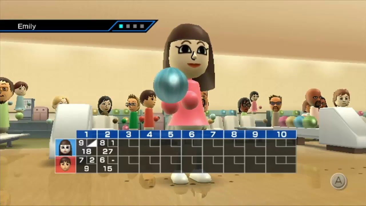 Wii Sports Bowling (with Cousin Emily) - YouTube