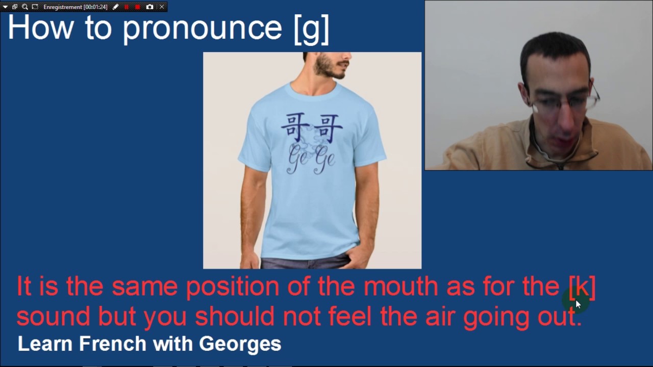 The [g] sound: french phonic alphabet - YouTube