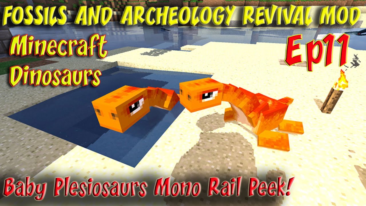 Fossils and Archeology Revival Mod Minecraft Jurassic World Ep11 Baby ...