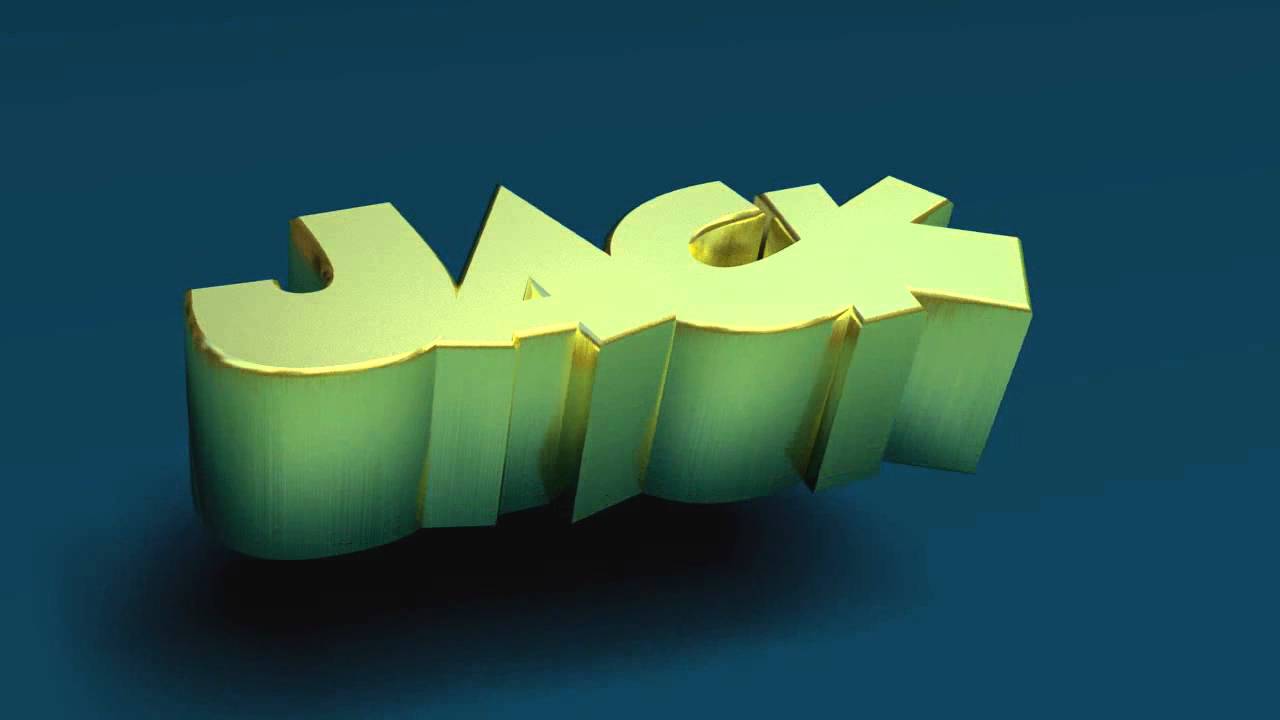 Jack 3D Name - Gold Spinning Text - YouTube