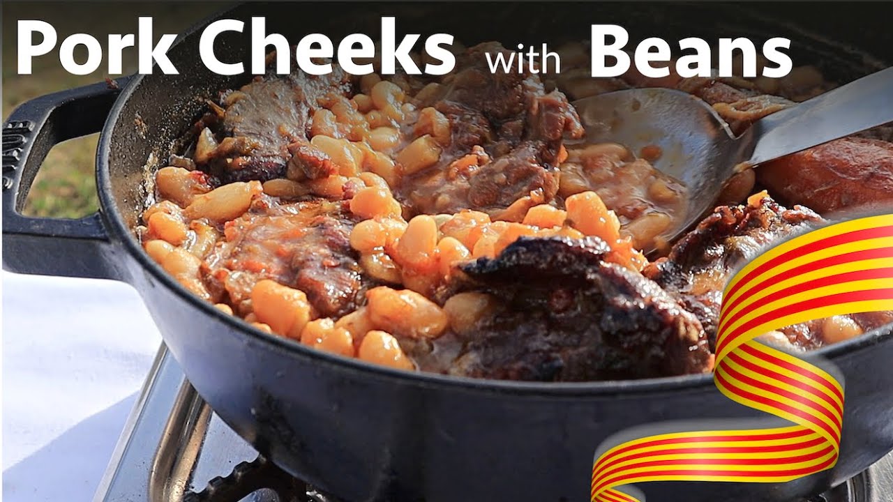 Braised Pork Cheeks with White Beans from Cataluña, Spain | Galtes de ...