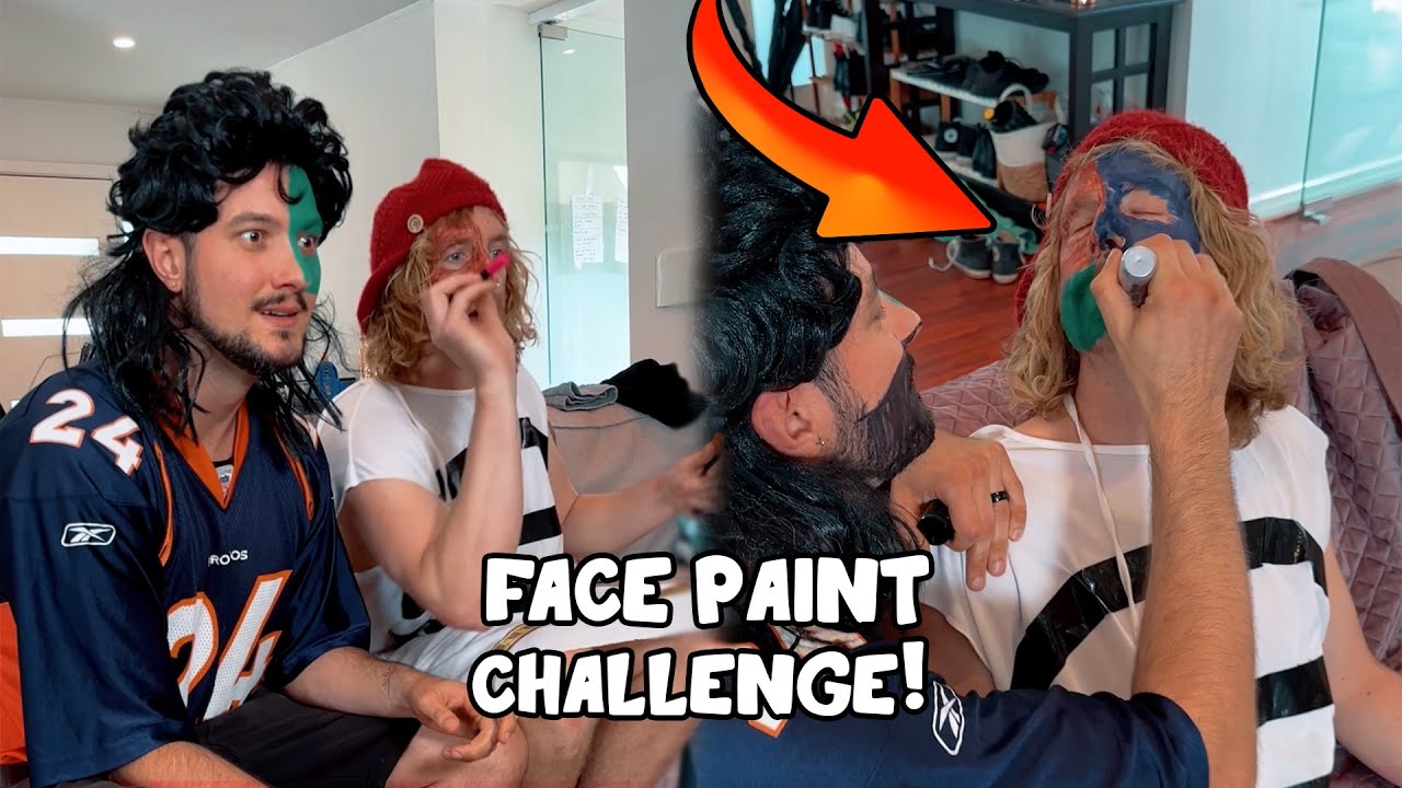 Face Paint Challenge! (Permanent Marker!) - YouTube