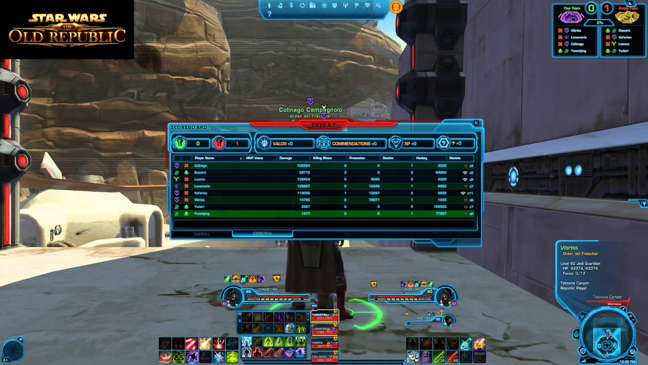 SWTOR T3-M4 PvP Commando Combat Medic 2014 12 26 6/7 Tatooine Canyon ...