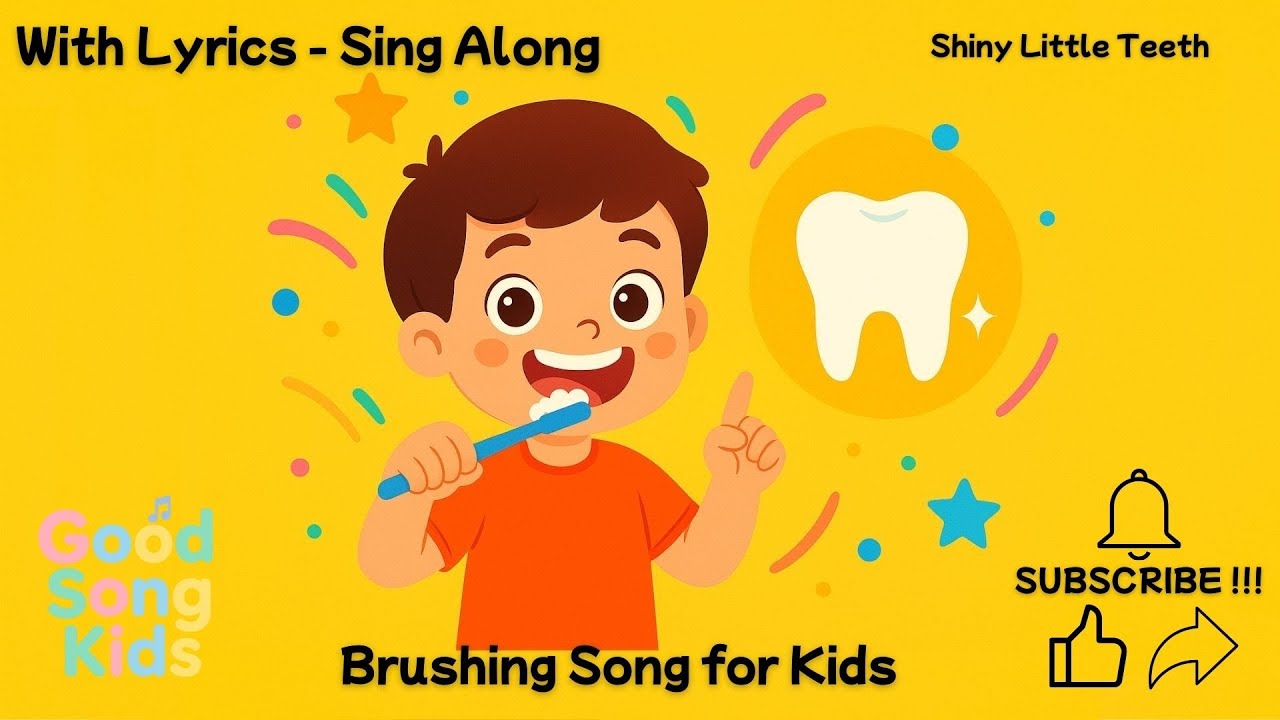 Shiny Little Teeth | Brushing Song for Kids | Good Song Kids - YouTube