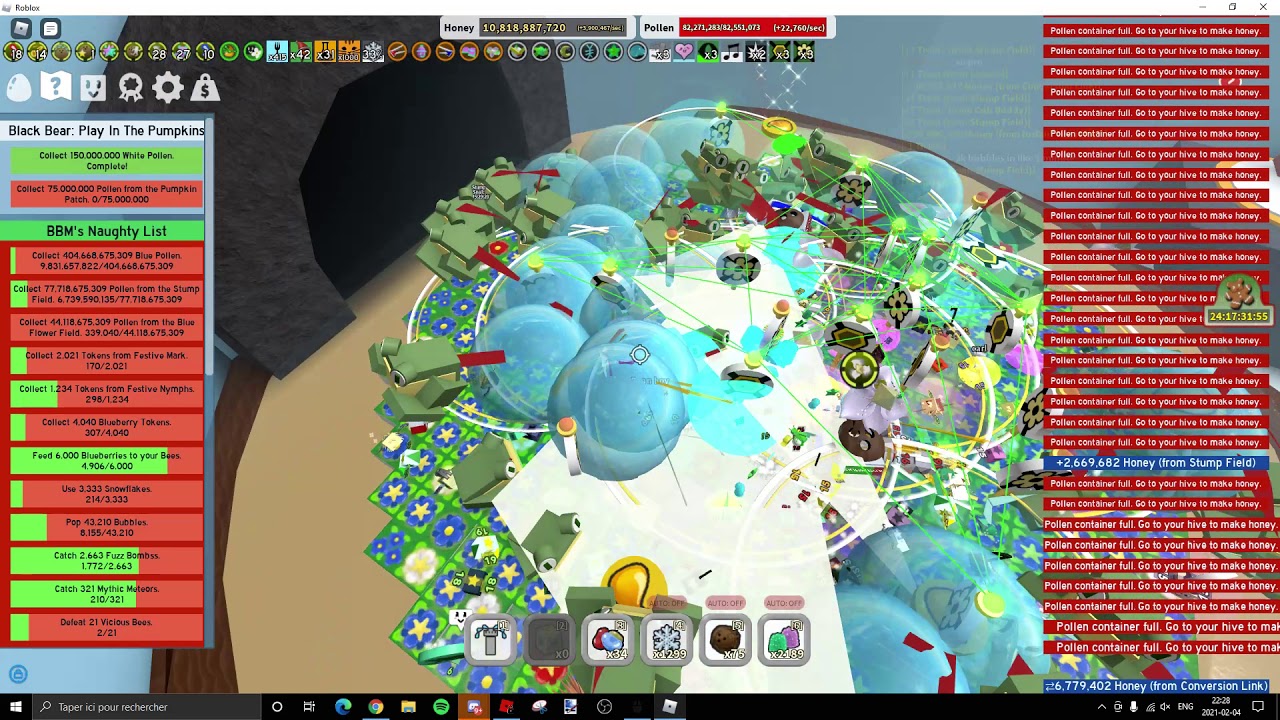 Bee swarm simulator frog fest - YouTube