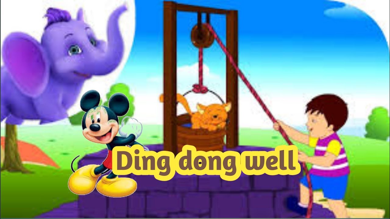 ding dong well song, ding dong rhymes / ding dong cartoon / #kids class ...
