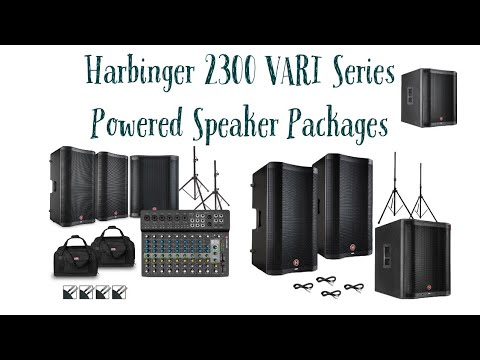Harbinger VARI 2300 Series Powered Speakers Packages - YouTube