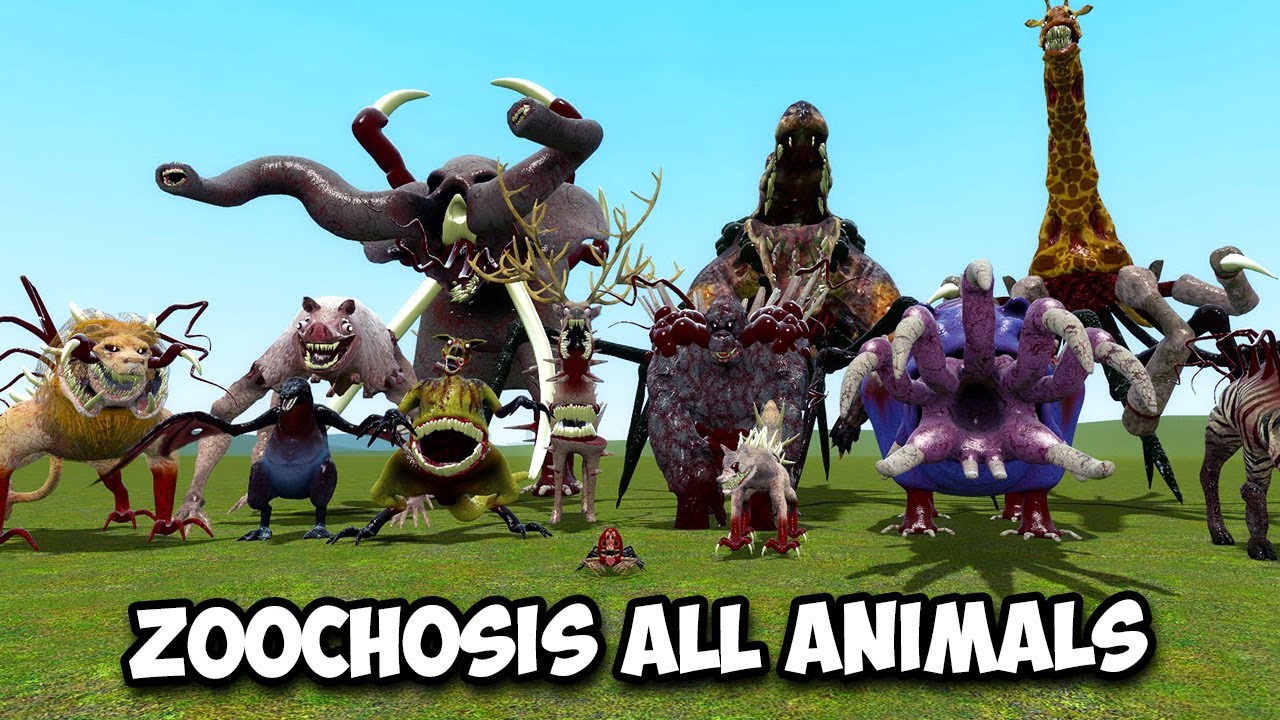 Zoochosis All Animals (Mutants) Showcase in Garry's Mod - YouTube
