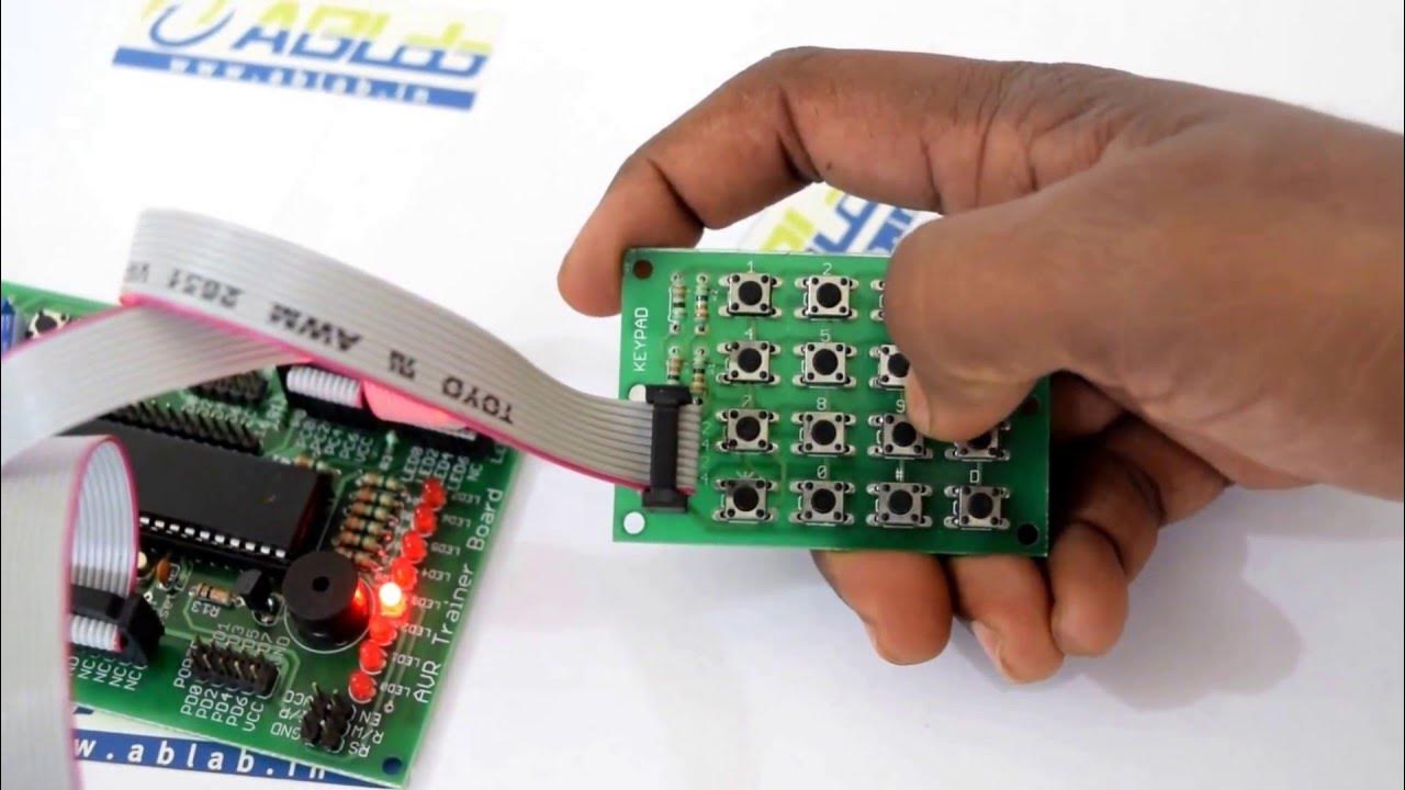 4X4 Keypad Interfacing with AVR ATmega32 Microcontroller and LED Display by ABLab Solutions ...