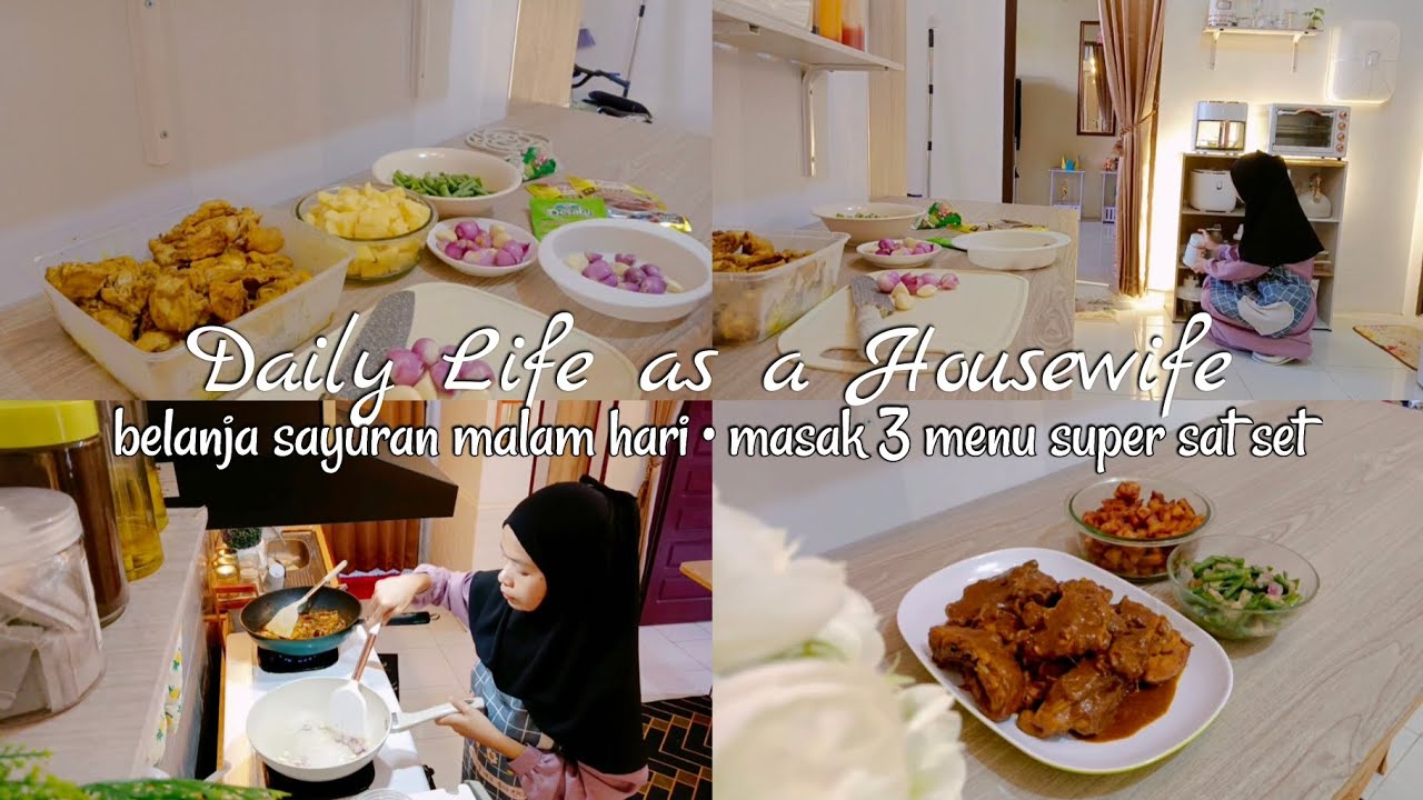 Kegiatan Harian Ibu Rumah Tangga | Ide Masak Menu Simple | Beres Beres ...