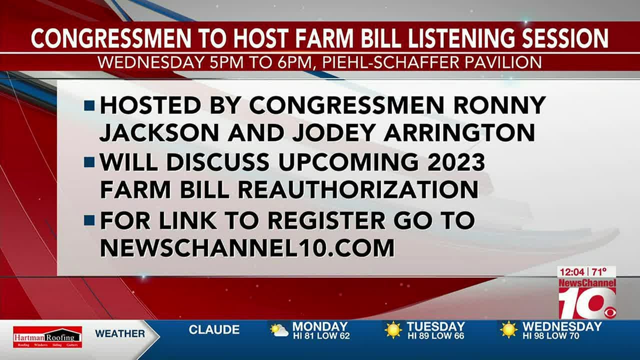 VIDEO: Rep. Ronny Jackson, Rep. Jodey Arrington hosting Farm Bill ...