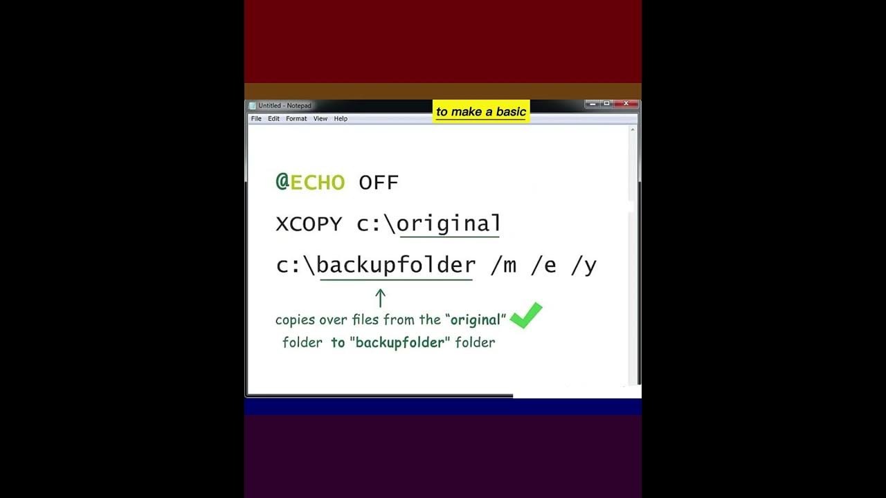 How to Write a Batch File - YouTube