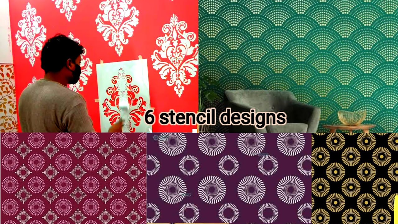 #stencil #stencilpainting #red and wait stencil / 4 wall stencil ...