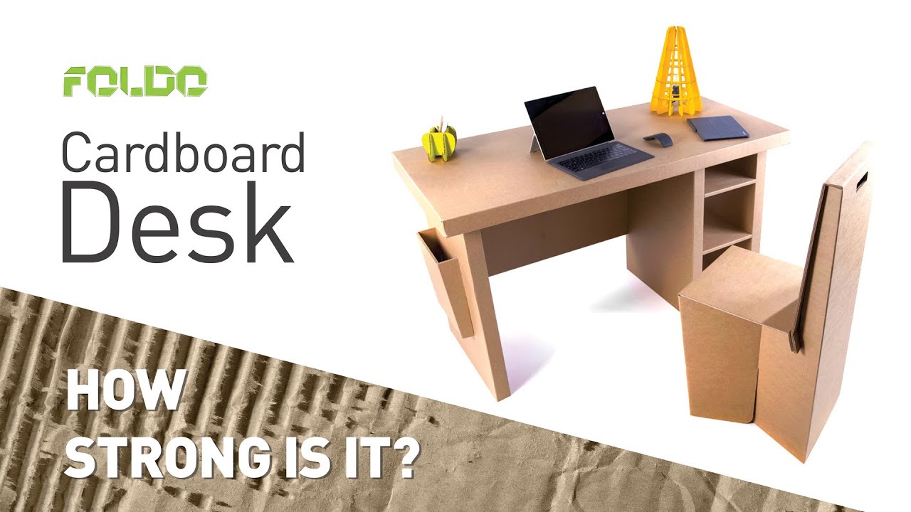 How strong is a cardboard desk? - YouTube