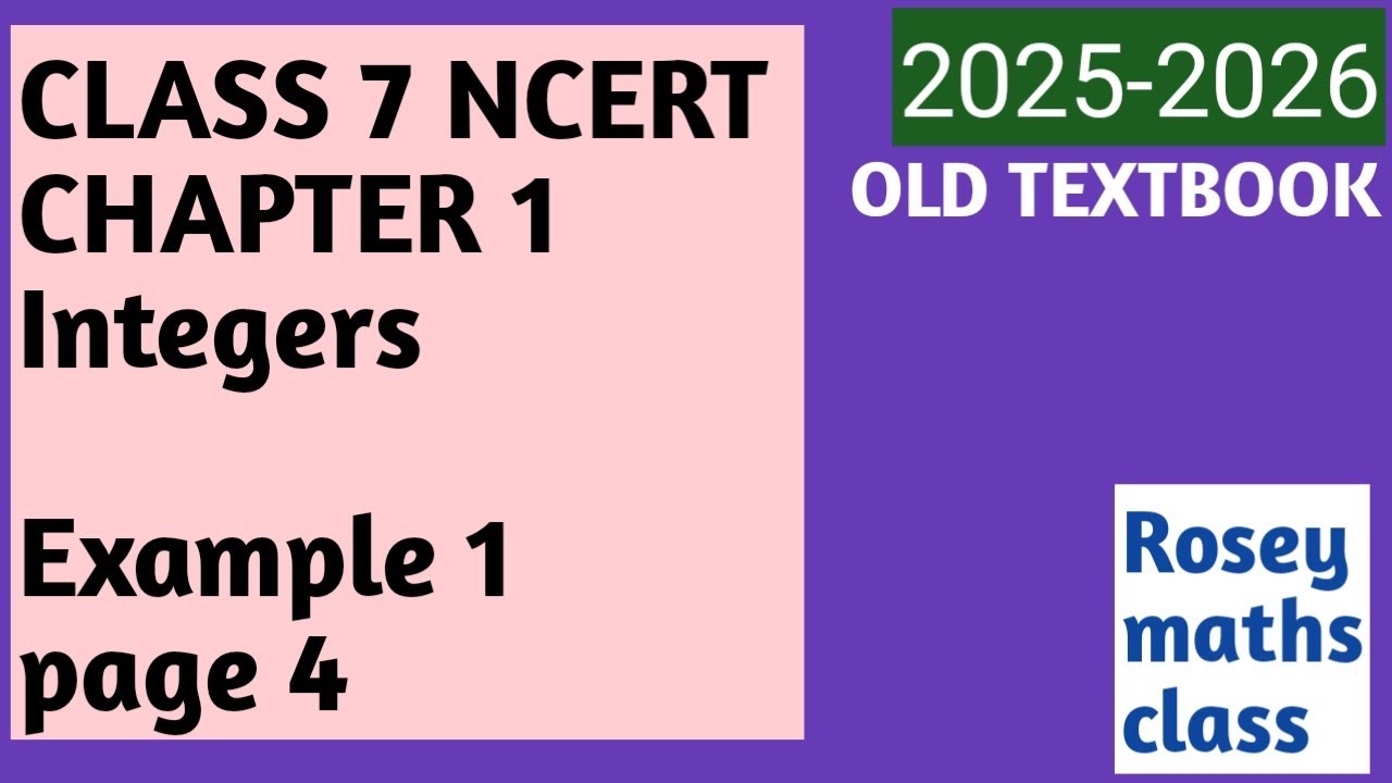 Class 7 Chapter 1 Integers Example 1/Write down a pair of integers ...