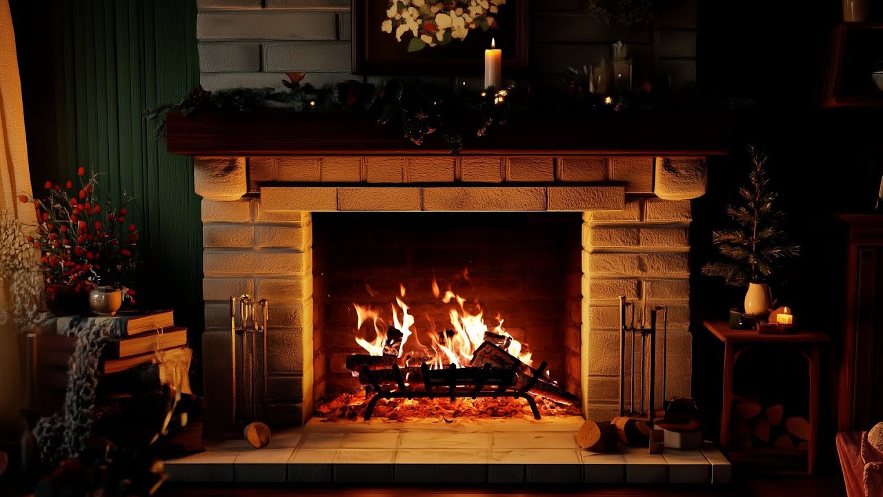 Burning Fireplace 🔥 Relax to the Sounds of a Burning Fireplace ASMR ...