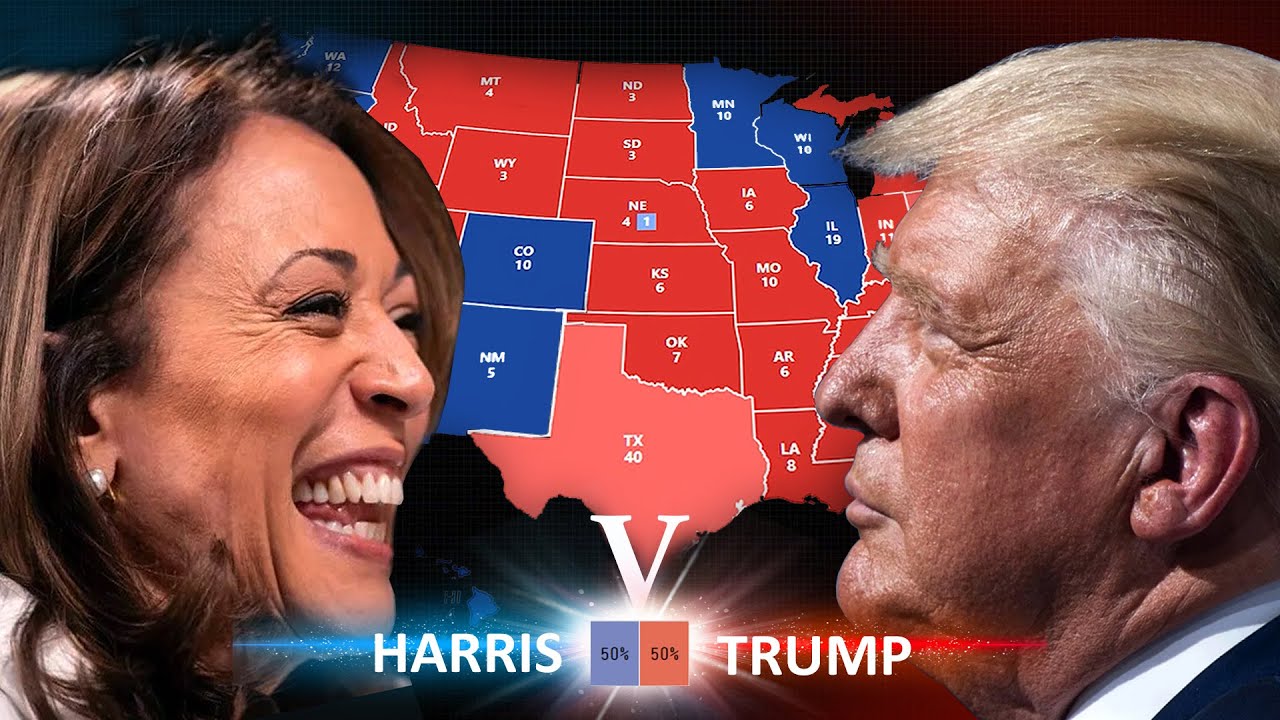 2024 Election Map Based on the Latest Polls - Trump v Harris - YouTube