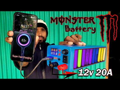 how to make monster power bank at home. how to make fast charging power ...