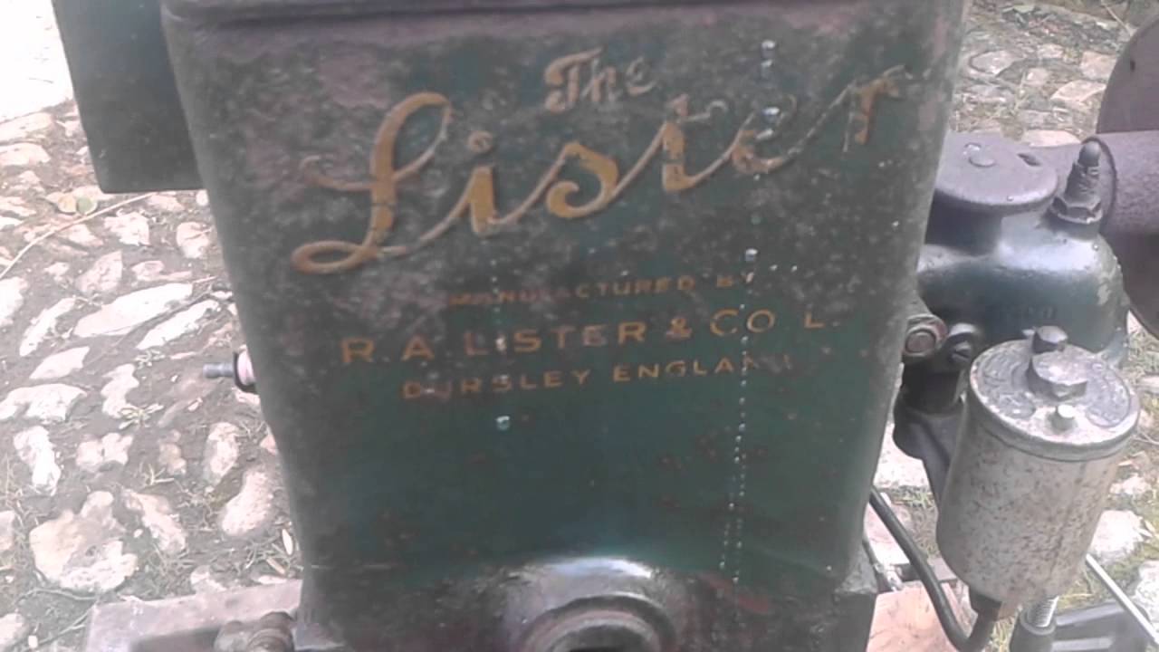Lister D stationary engine - YouTube