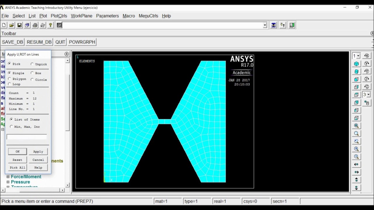 ELEMENTO PLANE 183 ANSYS 17.0 - YouTube