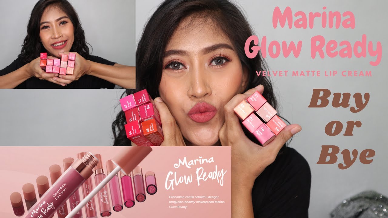 MARINA GLOW READY VELVET MATTE LIP CREAM | MARINA LIP CREAM SWATCHES ...