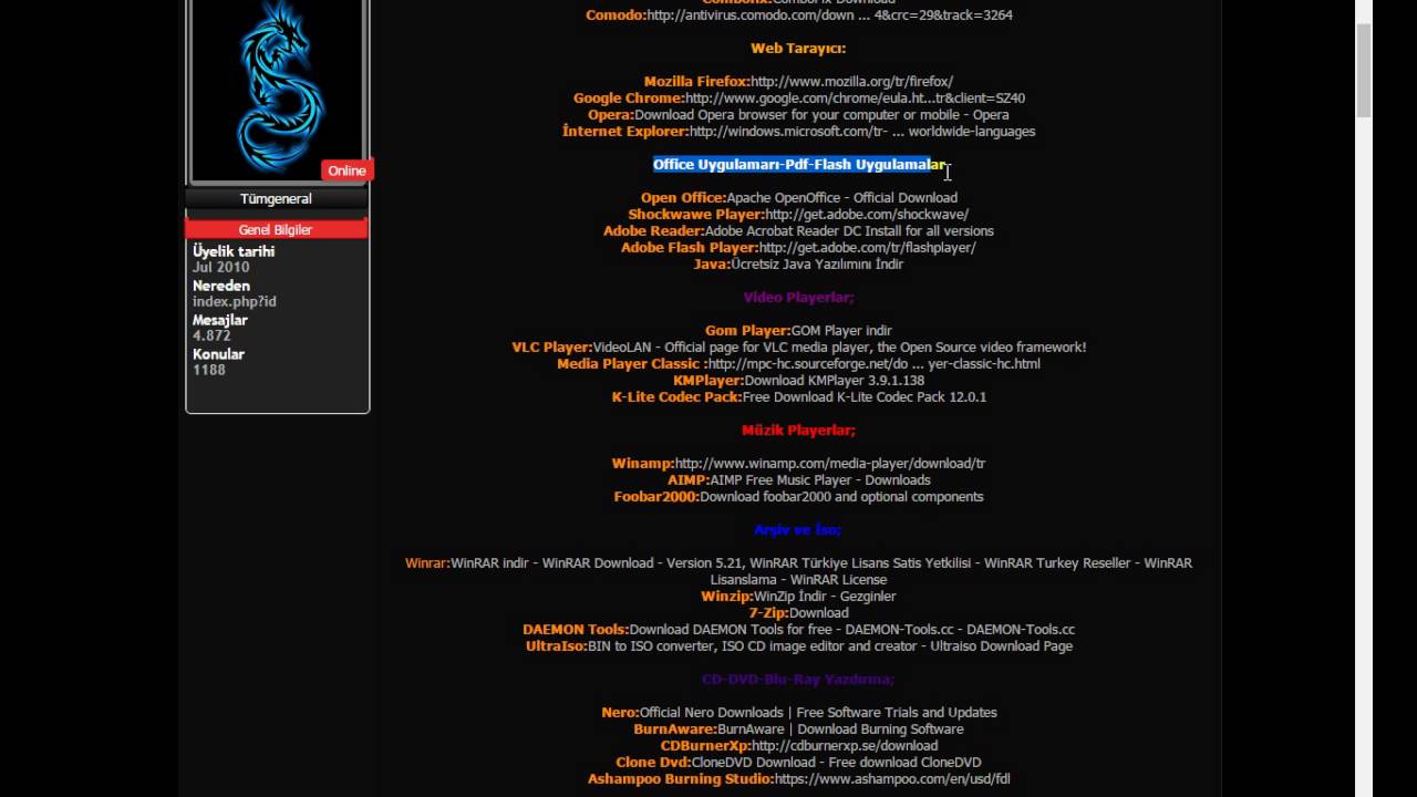 Format Attıktan Sonra Güncel Gerekli Programlar 2016 - YouTube