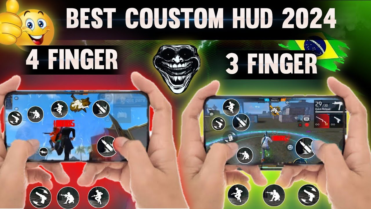 3 Finger HUD vs 4 Finger ⚙️☠️| How To Start 3 Finger Claw In Free Fire ...