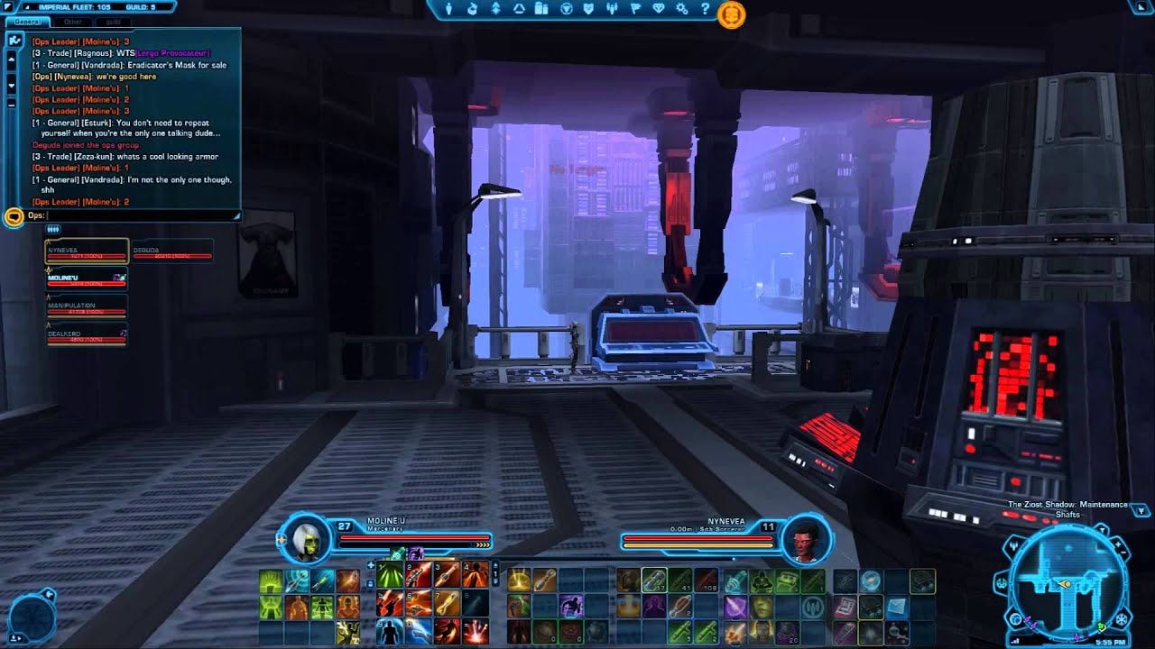 SWTOR Fleet Datacron 4 man Empire - YouTube