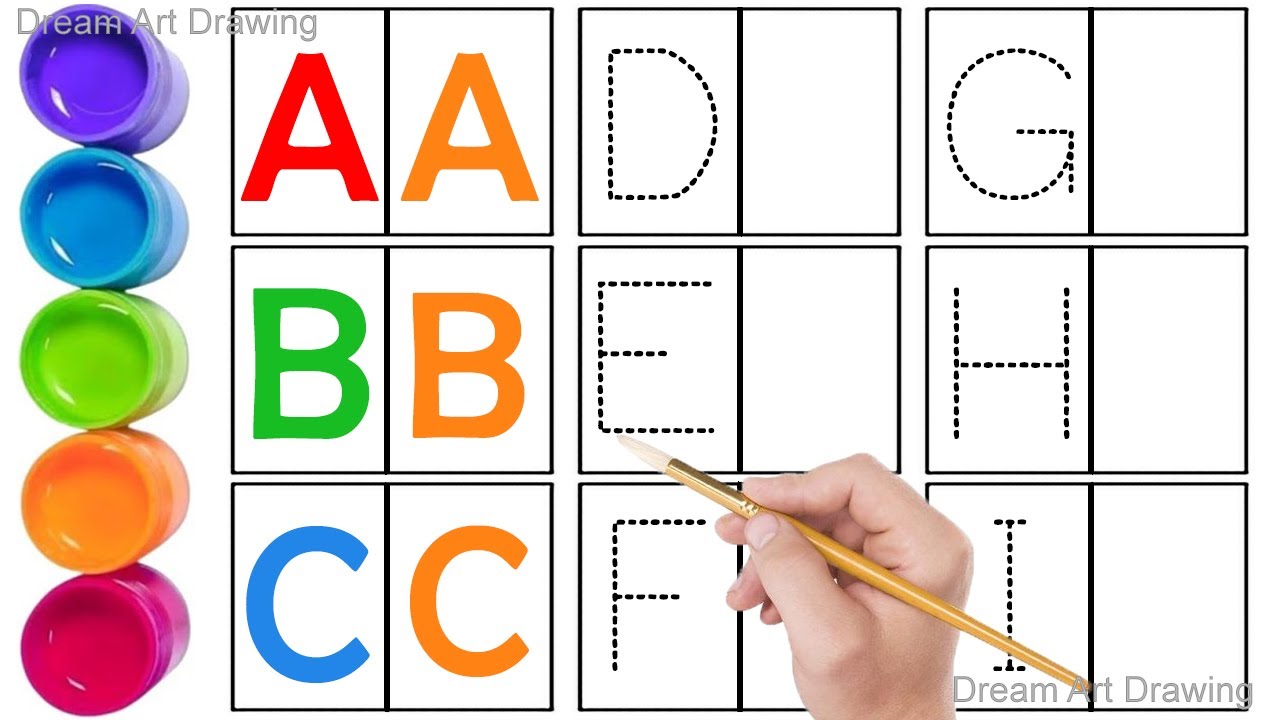 ABCD Alphabet | writing ABC letters along the dotted line for kids | A ...