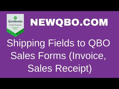 QuickBooks Online Customers: Shipping Fields to QBO Sales Forms ...