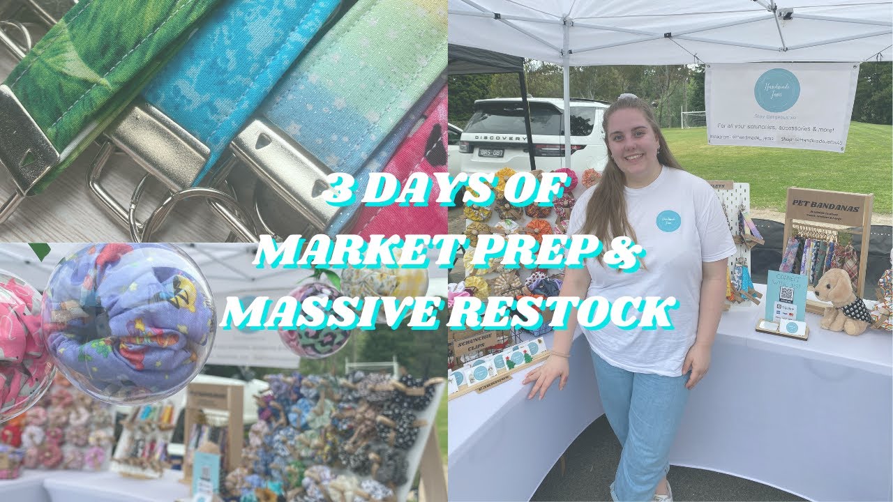 MASSIVE RESTOCK & MARKET PREP- craft market stall, hair accessories, DIY bag & fabric haul ...