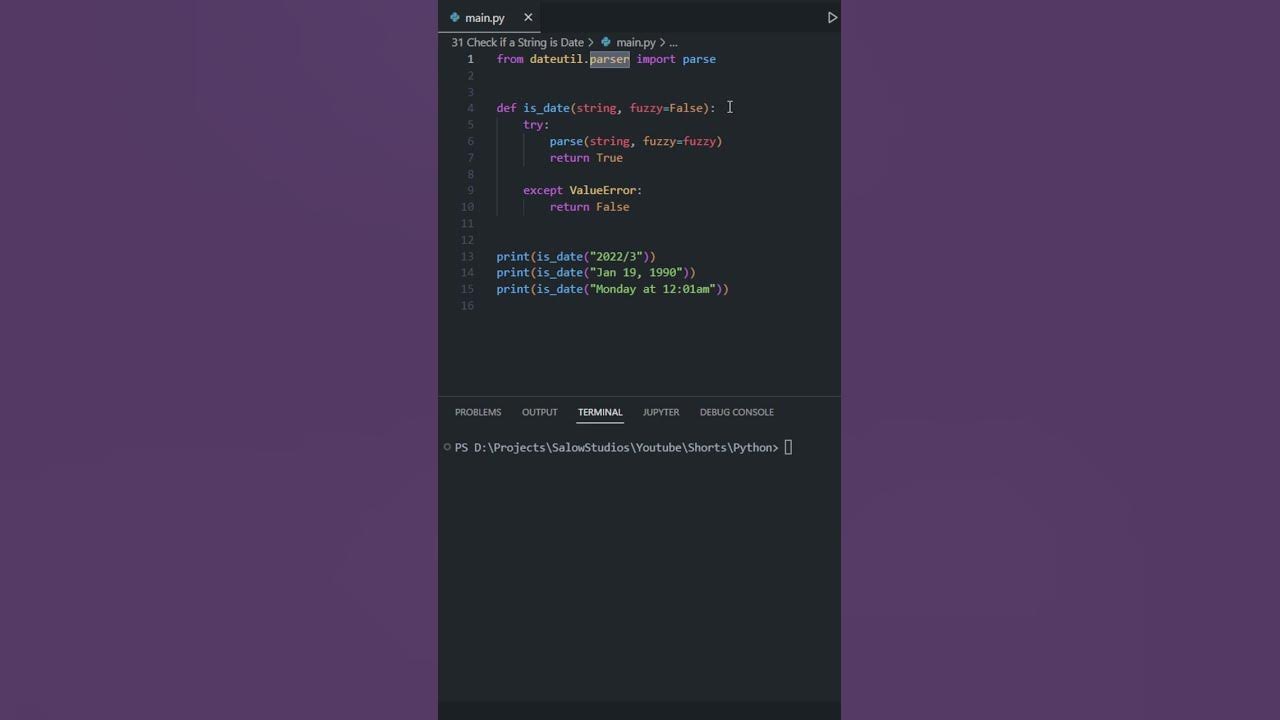 Check If String Has Date Any Format In Python shorts Python PythonShorts YouTube check-if-string-has-date-any-format-in-python-shorts-python-pythonshorts-youtube