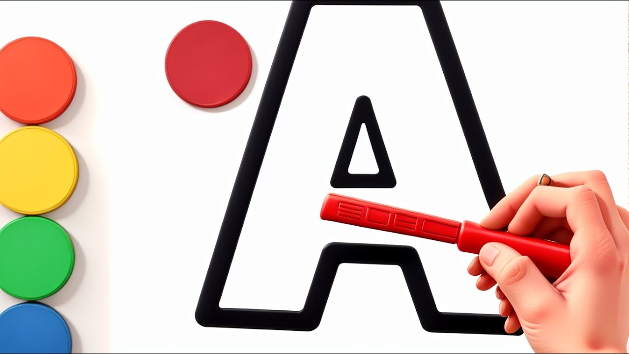 Learn Alphabet a to z with Words - Colouring and Drawing for kids ...