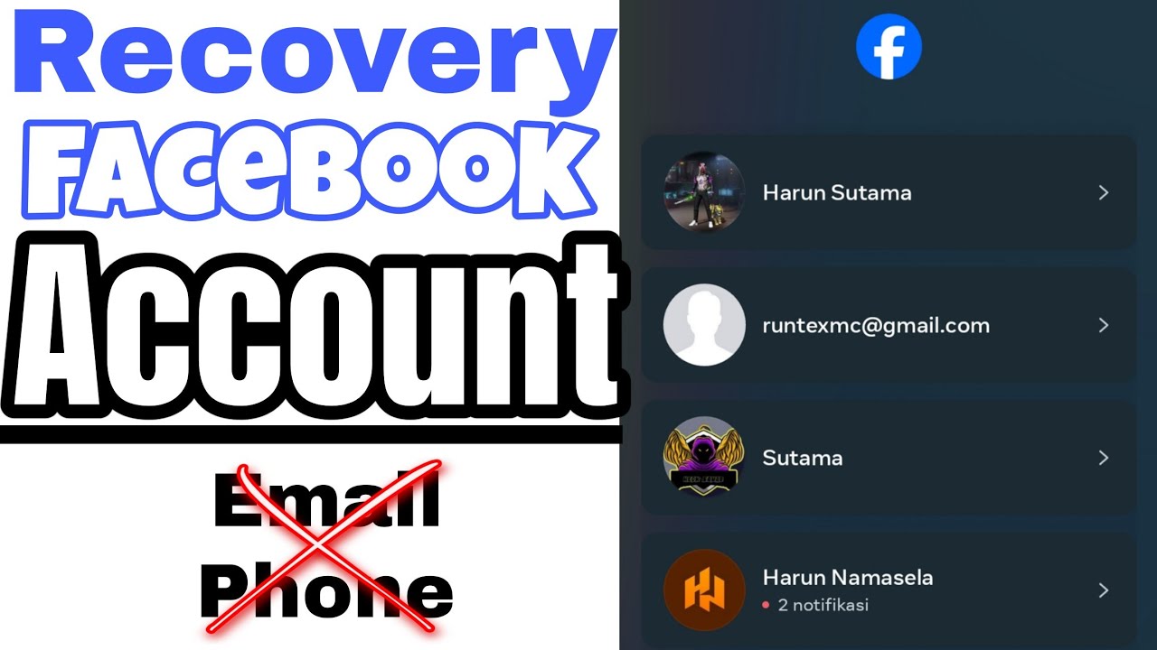 How to Recovery Facebook Account Full Guide - YouTube
