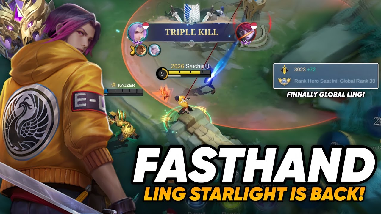 WHO MISS THIS SKIN? LING STARLIGHT IS BACK! Gameplay Top Global Ling ...