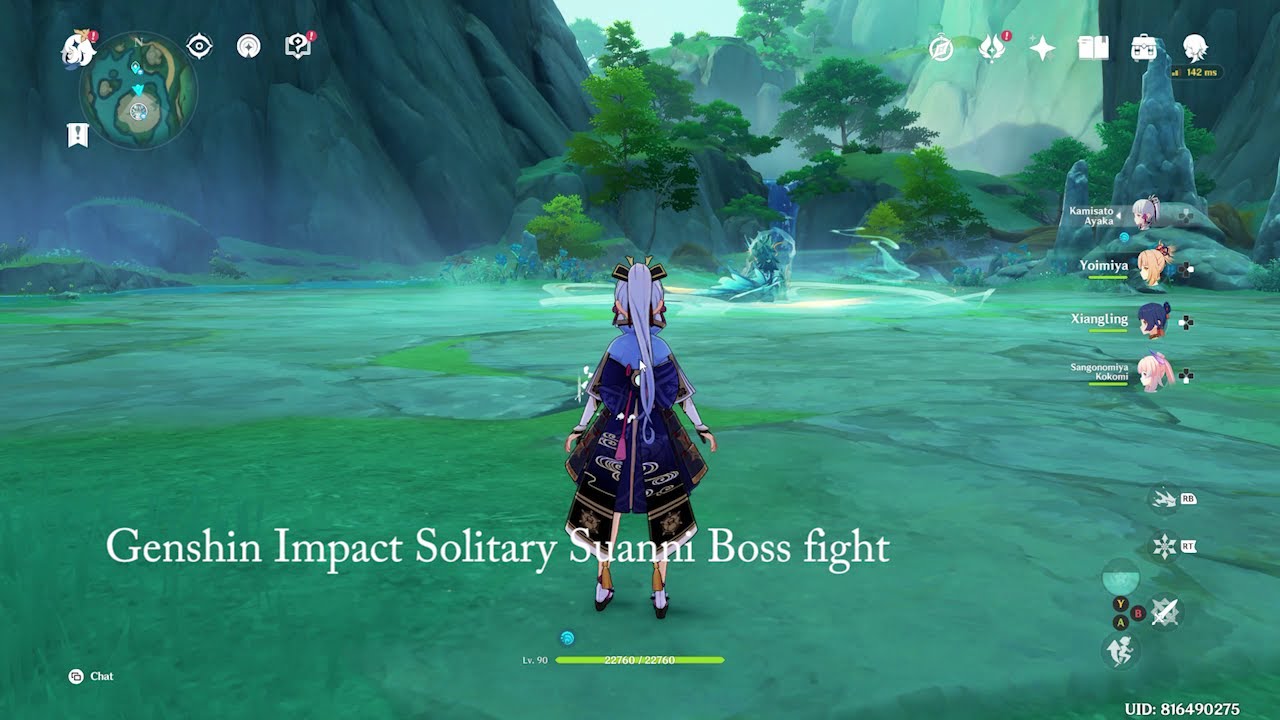 Genshin Impact Solitary Suanni Boss fight - YouTube