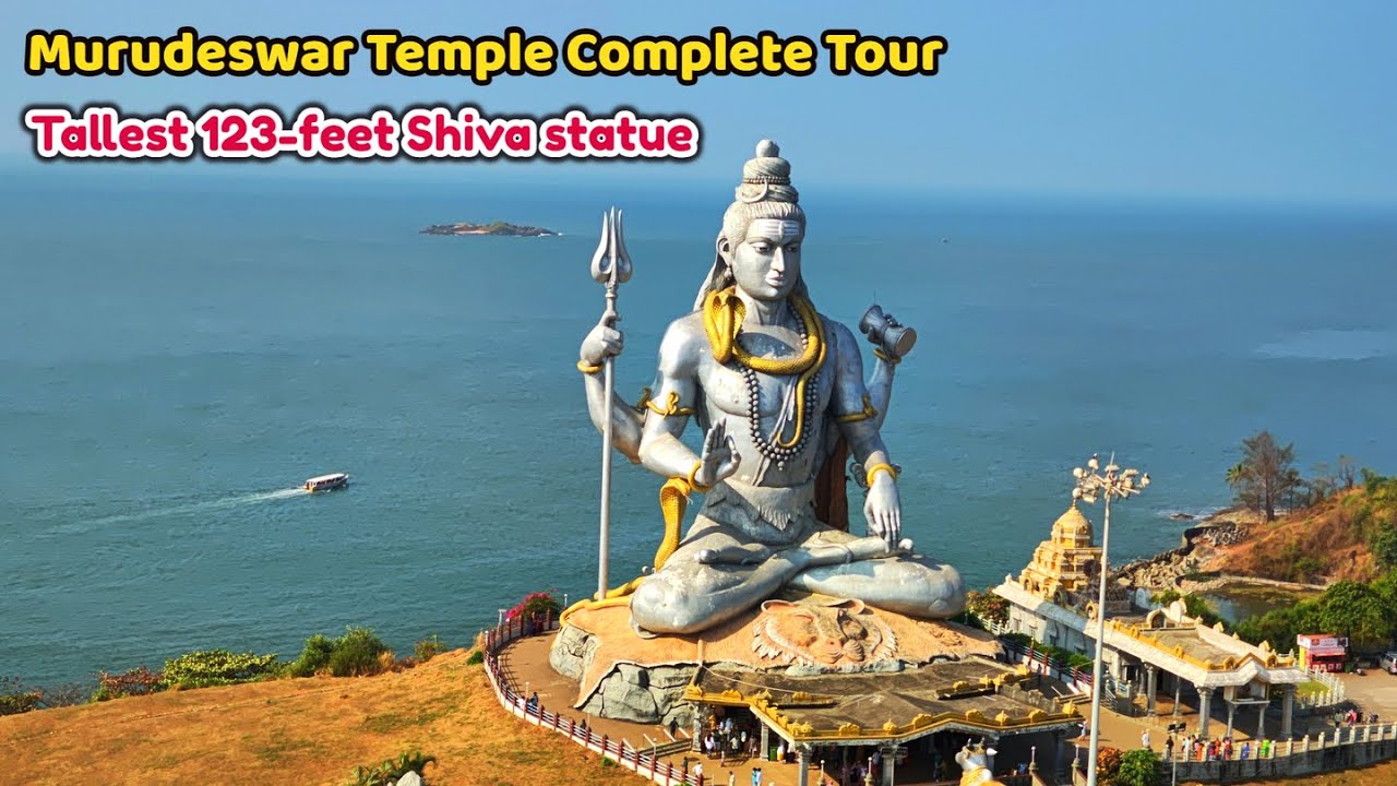 Murudeshwar Temple Complete Tour Part 1 | World second tallest 123 ft ...