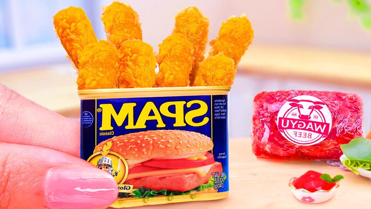 Miniature Cooking: Adorable SPAM Fries Recipe in a Tiny World - YouTube