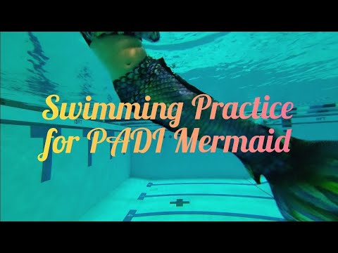 Swimming Practice for PADI Mermaid Certification Class - YouTube