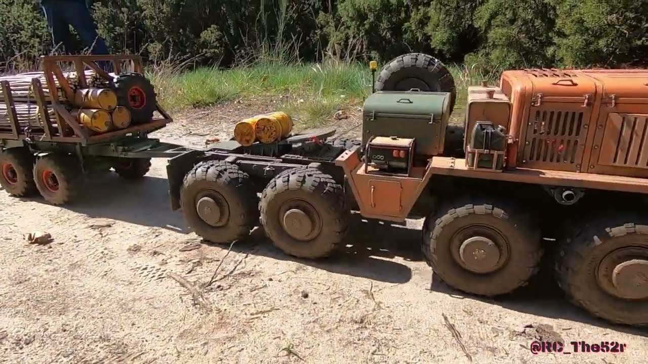 Cross RC MAZ 537 heavy trailer show - YouTube