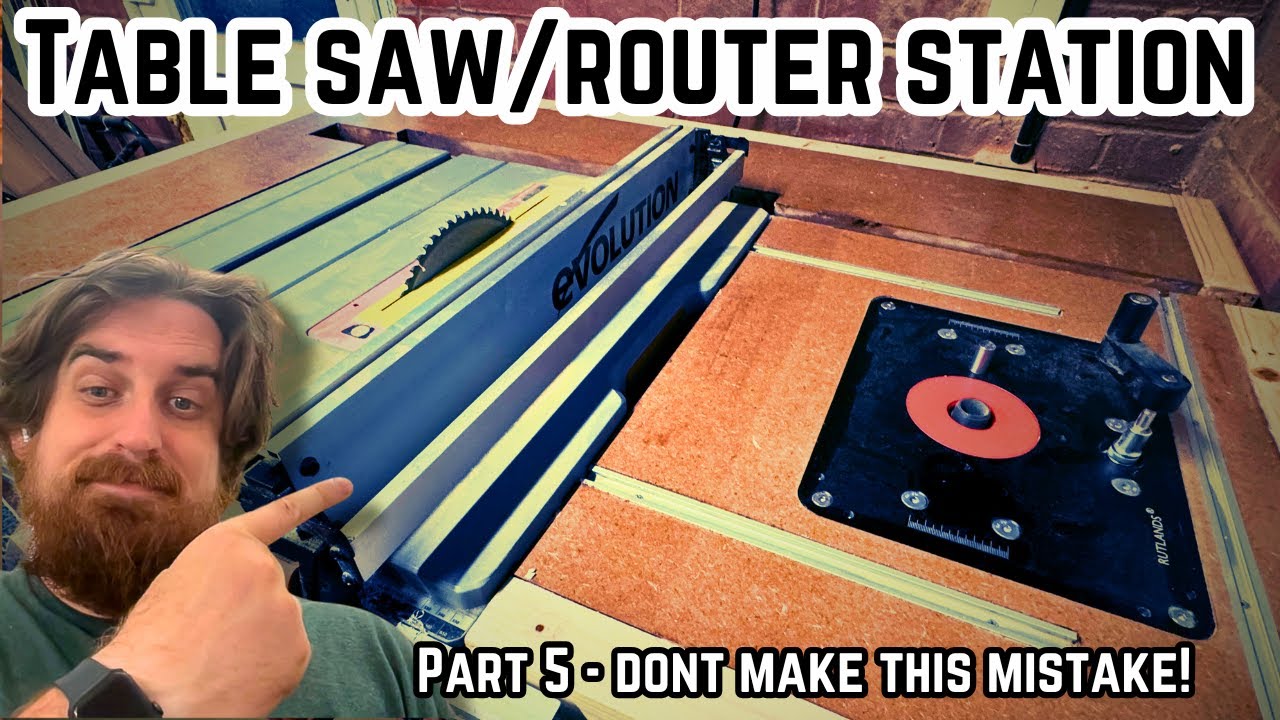 Building a Mobile Table Saw Router Station: MDF Top, T-Track, and ...