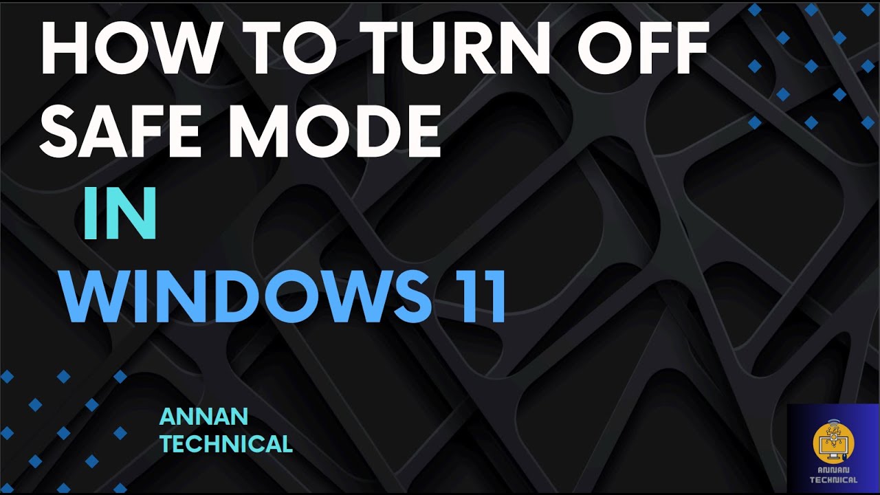 How to Off Safe Mode In Windows 11- [2024] - YouTube