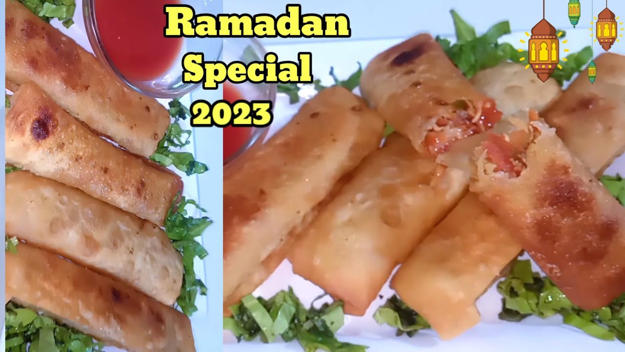Crispy Chicken Spring Roll Recipe | Make & Freeze Ramadan Special ...