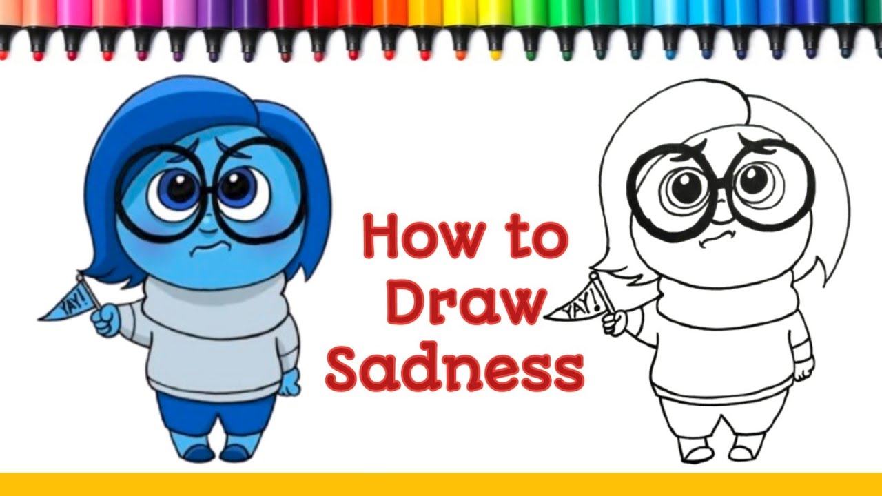 How to draw Sadness |Easy drawing |Just arts - YouTube